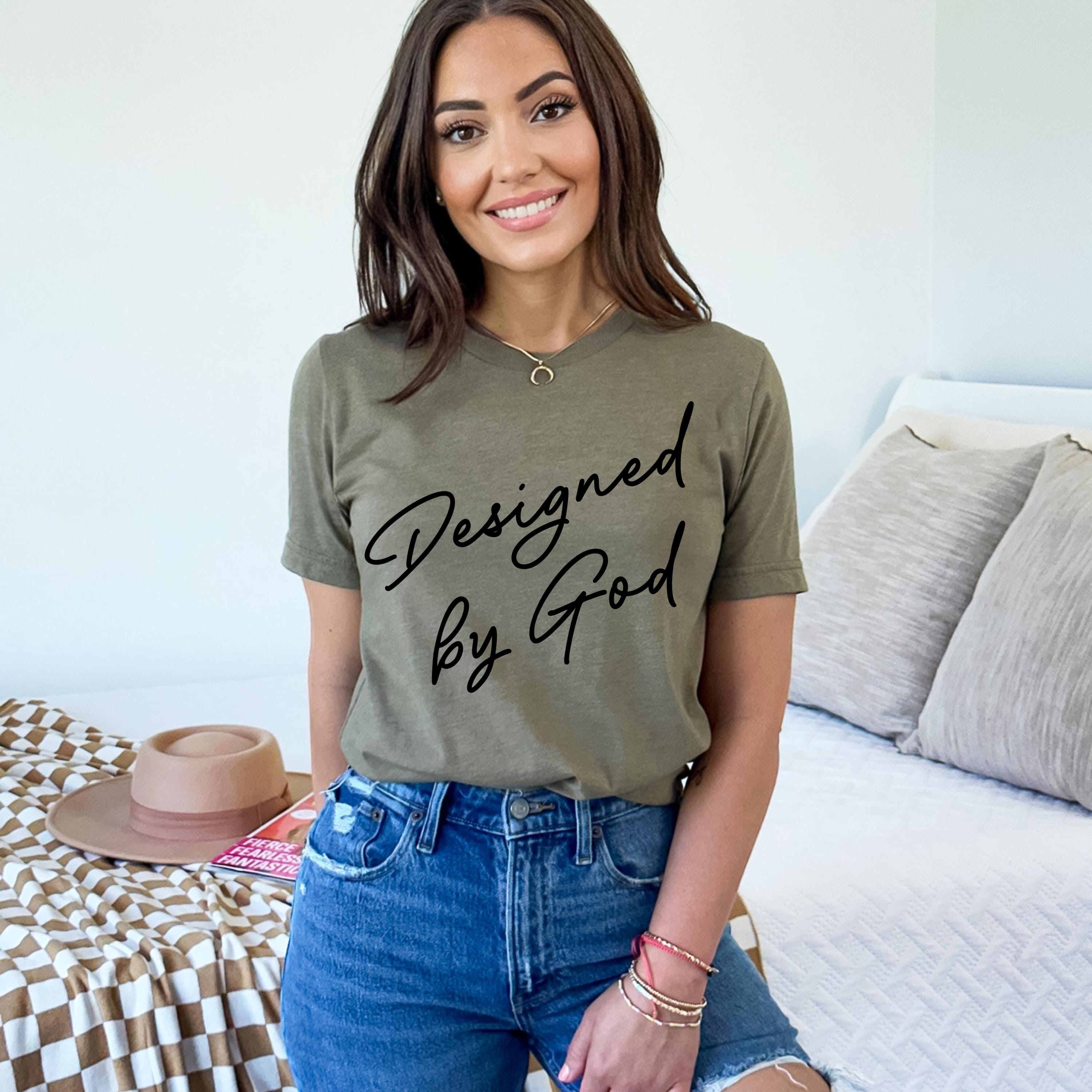 Designed by God Christian Shirt Womens Faith-based Trendy Gift Idea for ...