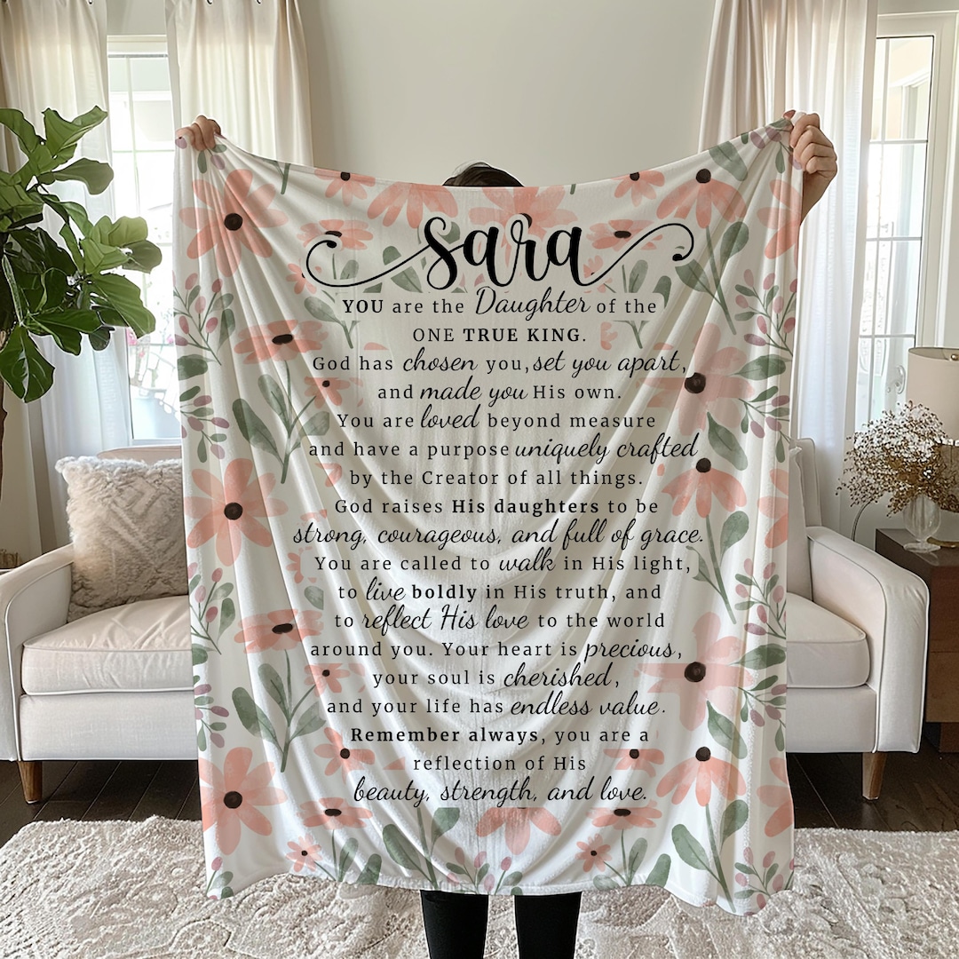 Personalized Christian Blanket for Women, Custom Faith-based Gift With ...