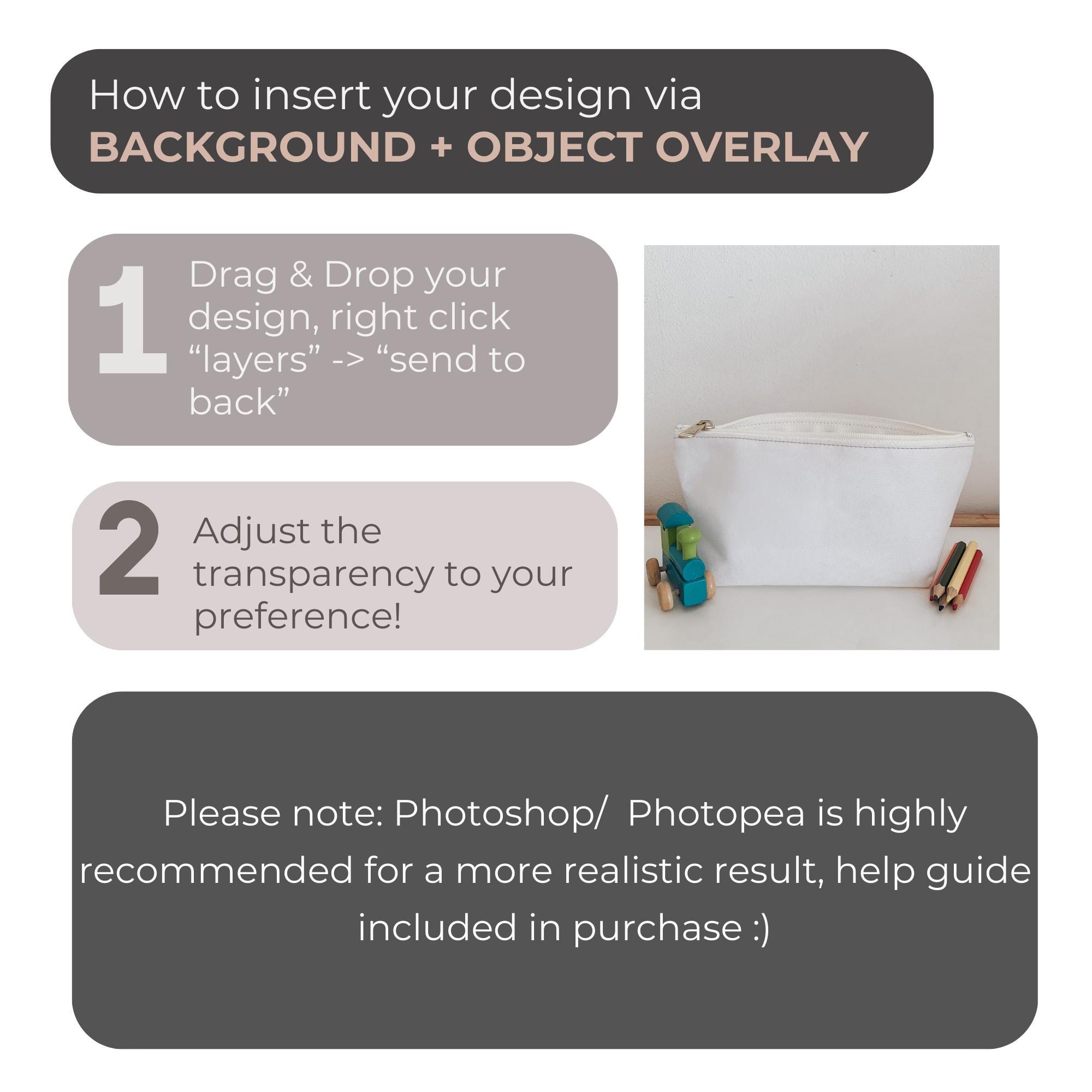 Printify T Pouch Mockup Kids Drag and Drop Toy Canvas Pouch Canva ...