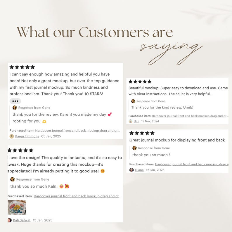 Hardcover Journal Front and Back Mockup Drag and Drop Planner Canva Template Elegant Book PSD ...