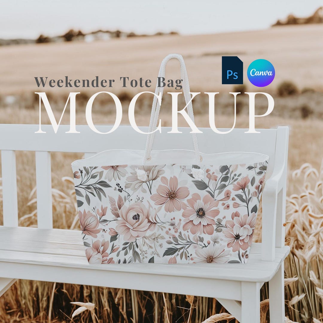 Printify Weekender Bag Mockup Drag and Drop Outdoor Weekender Tote ...