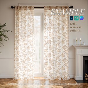 Window Curtain Mockup Drag and Drop Sheer Curtain Canva Template White ...