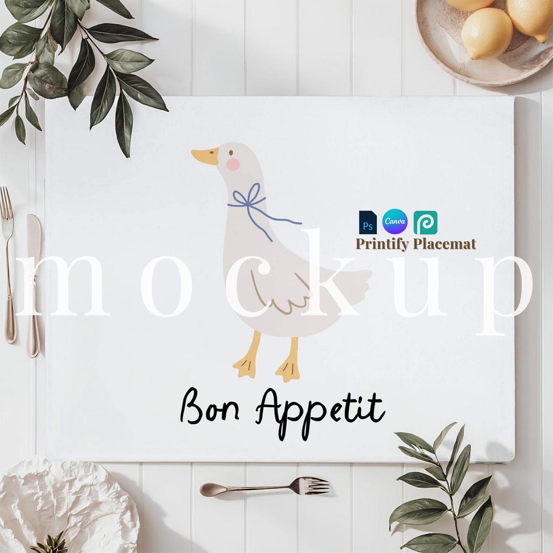 Printify Placemat Mockup PSD Event Placemat Canva Dinner Placemat Canva ...