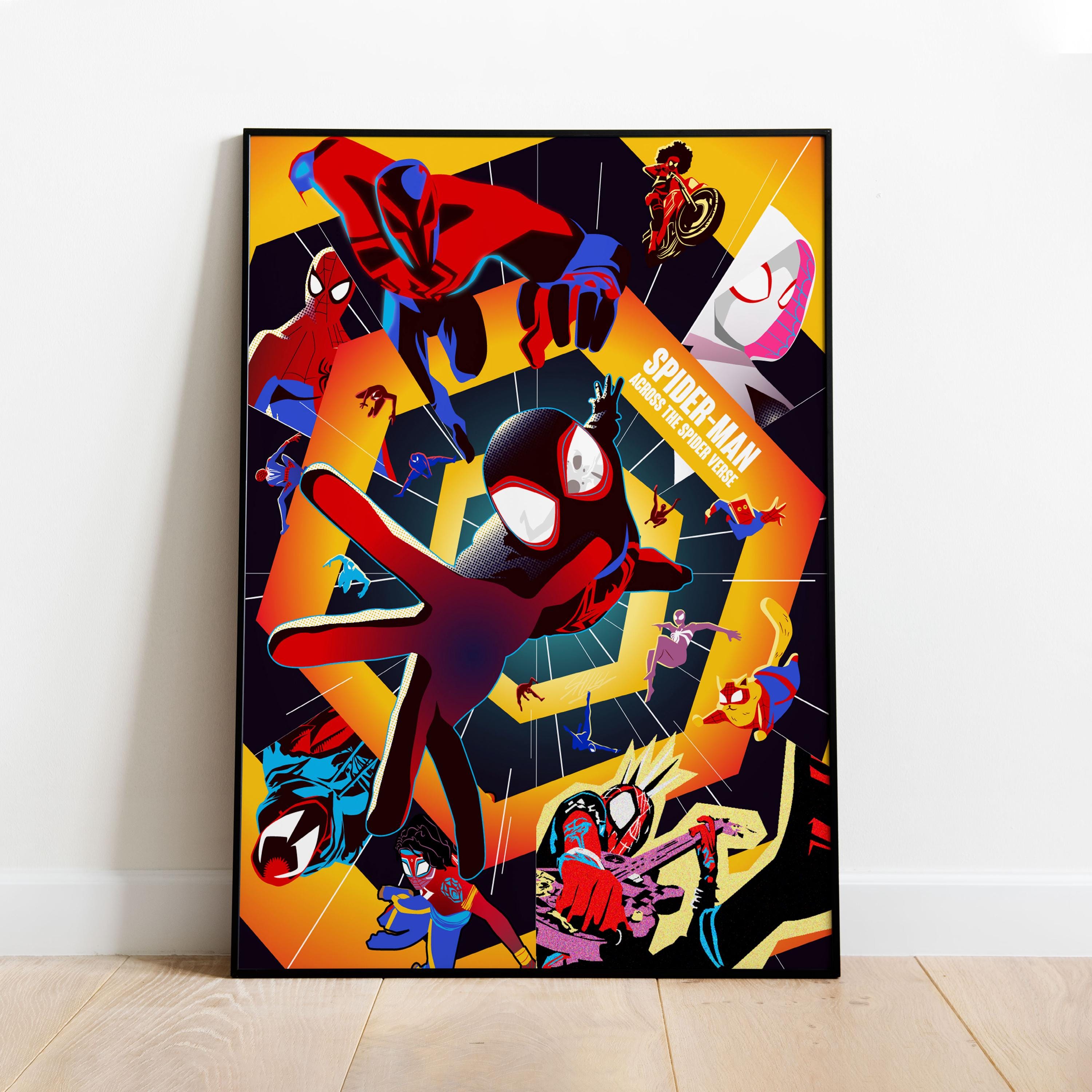 Spider-man: Into the Spider-verse Poster Miles Morales Wall Art Rolled ...
