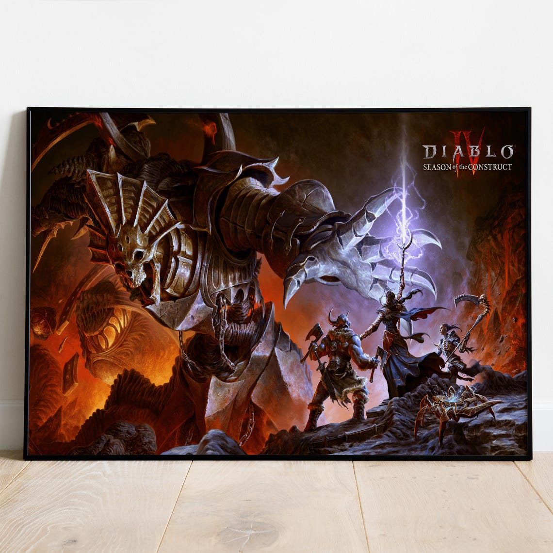 Diablo IV Poster Barbarian Girl Wall Art Rolled Canvas Print High ...
