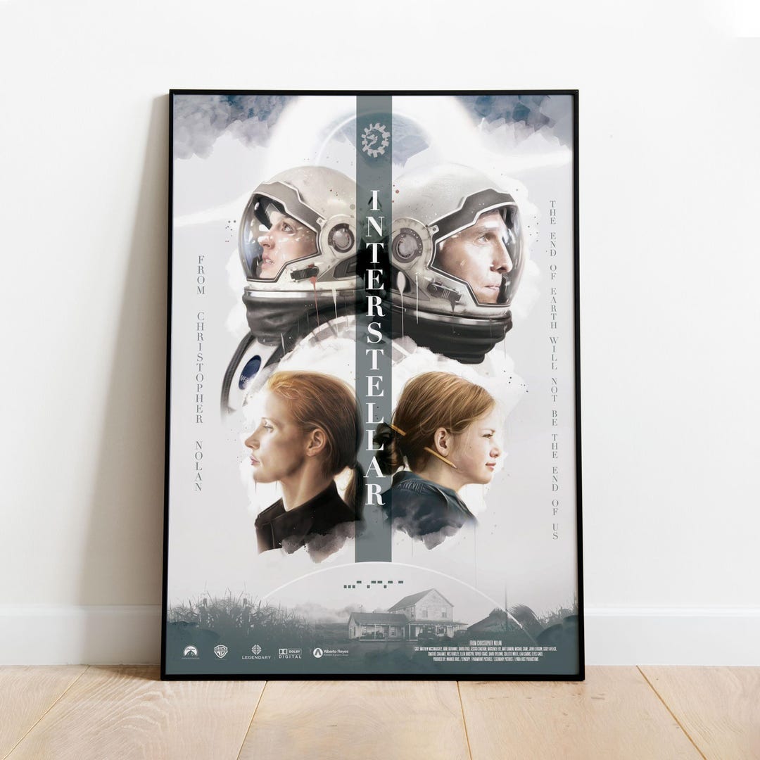 Interstellar Poster Cooper Wall Art Rolled Canvas Print High Quality ...