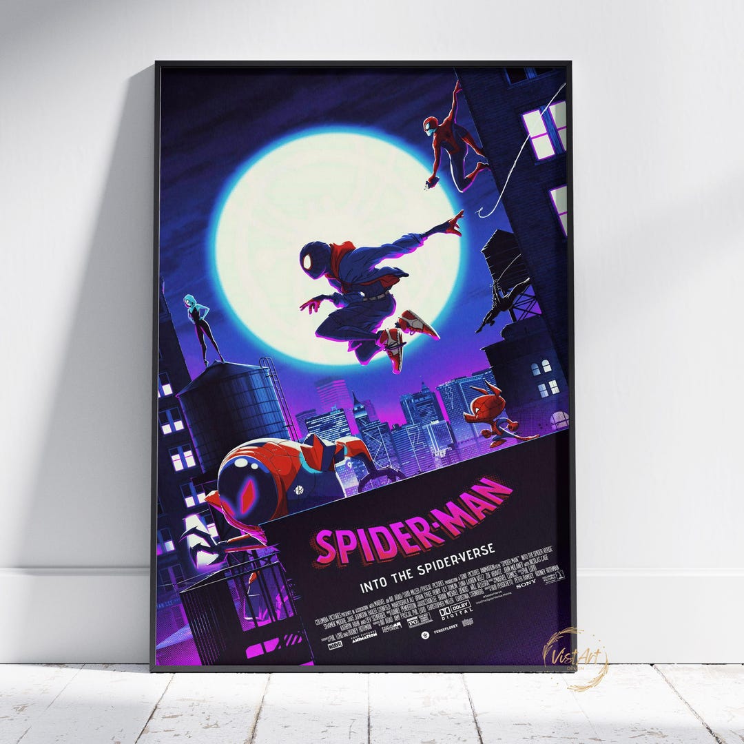 Spider-man: Into the Spider-verse Poster Miles Morales Wall Art Rolled ...