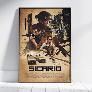 Sicario Poster Emily Blunt Wall Art Rolled Canvas Print High Quality ...