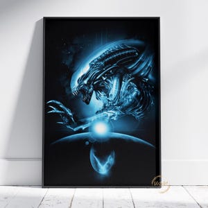 Alien Xenomorph Poster Aliens Wall Art Rolled Canvas Print High Quality ...