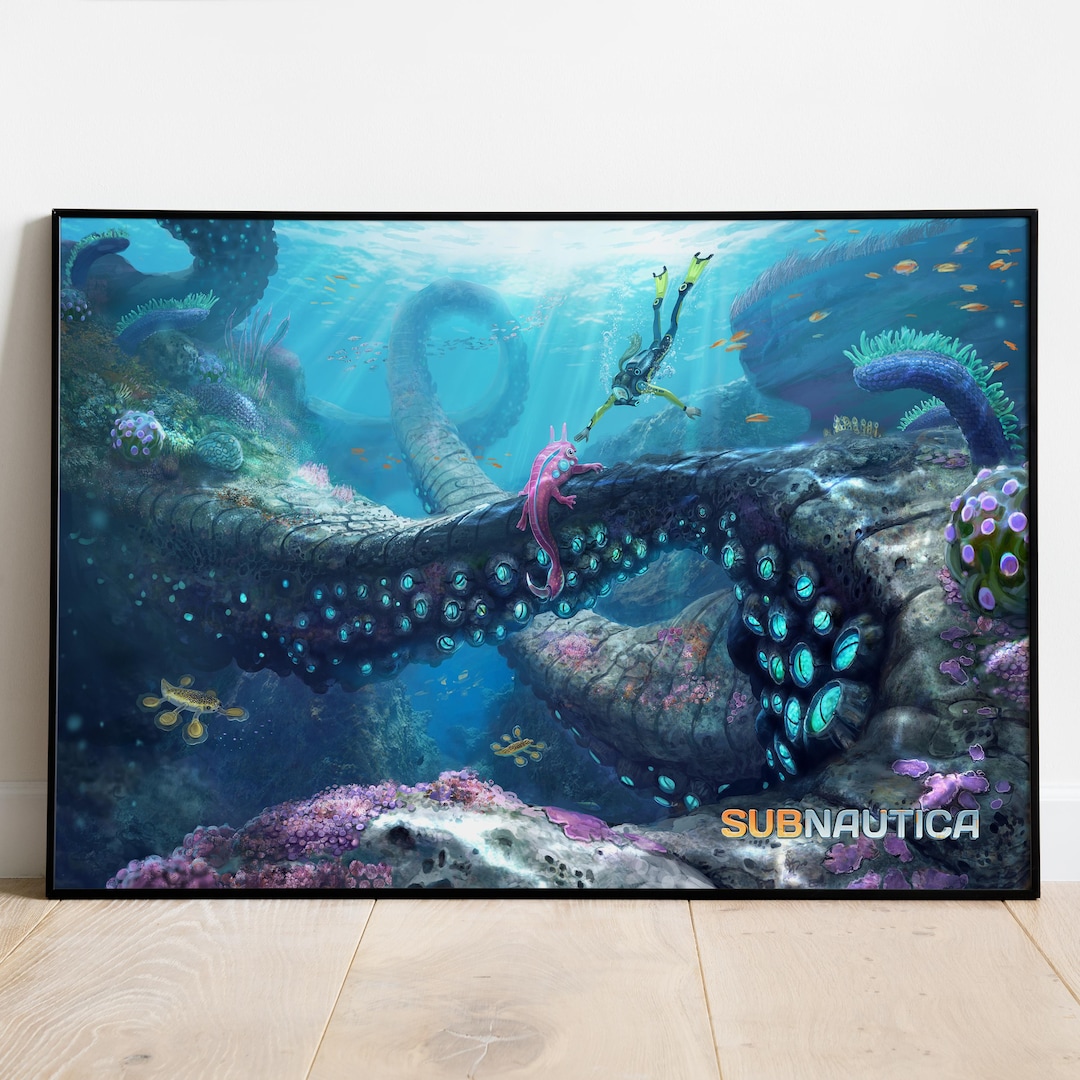 Subnautica Poster Ryley Robinson Wall Art Rolled Canvas Print High ...