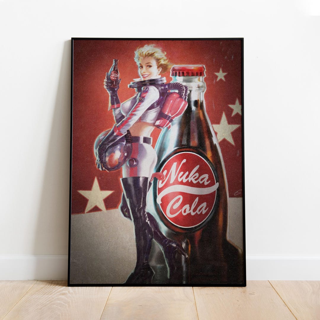 Nuka Cola Poster Nuka World Wall Art Rolled Canvas Print High Quality ...