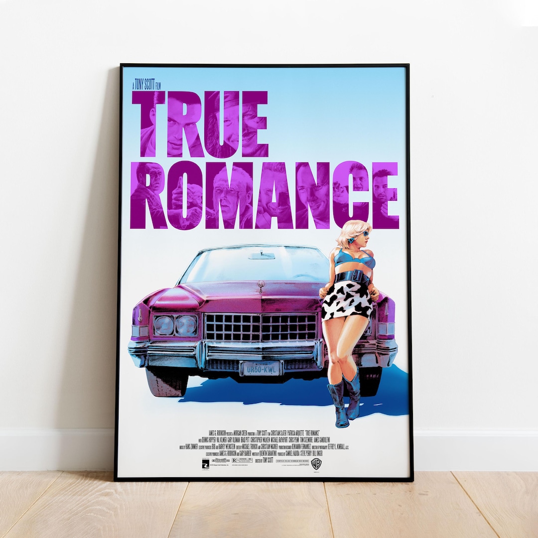 True Romance Poster Patricia Arquette Wall Art Rolled Canvas Print High ...