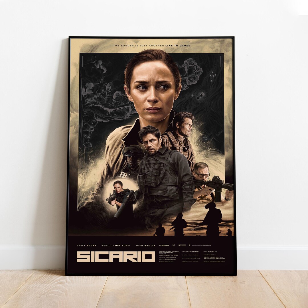 Sicario Poster Emily Blunt Wall Art Rolled Canvas Print High Quality ...