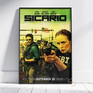 Sicario Poster Emily Blunt Wall Art Rolled Canvas Print High Quality ...