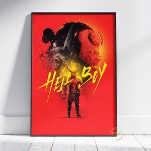Hellboy Poster Ron Perlman Wall Art Rolled Canvas Print High Quality ...