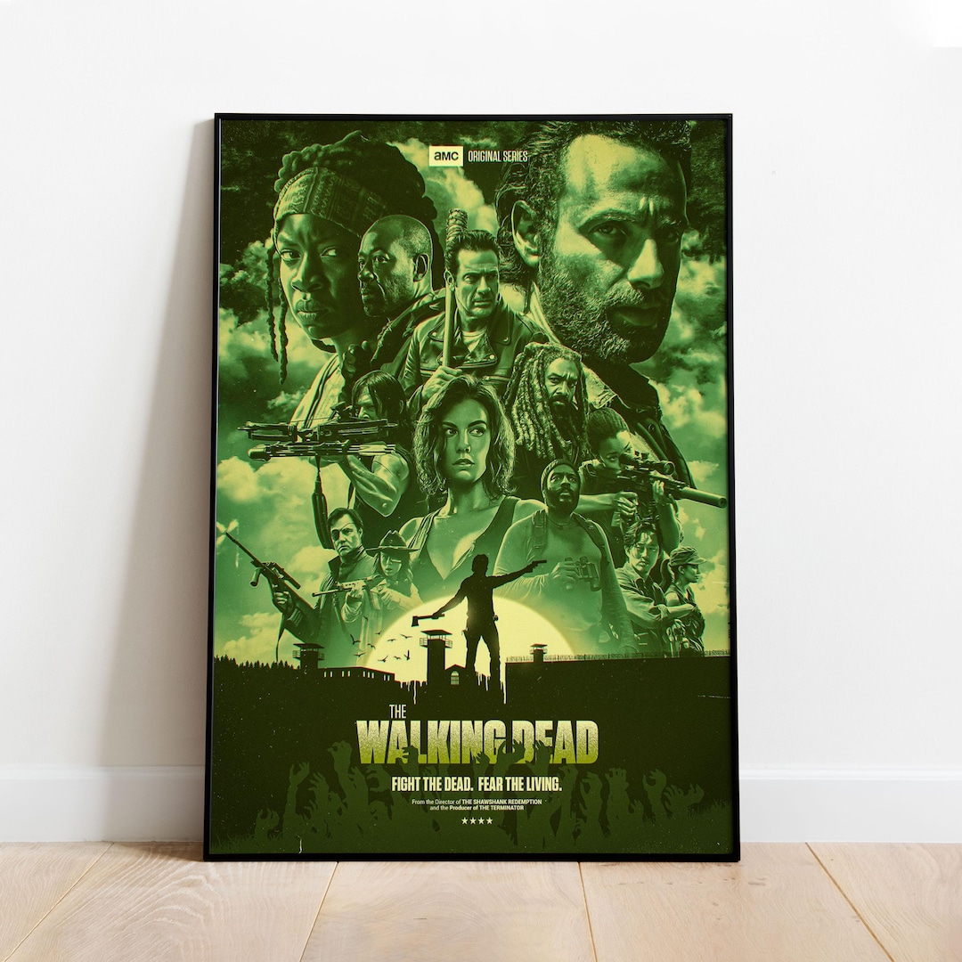 The Walking Dead Poster Rick Grimes Wall Art Rolled Canvas Print High ...