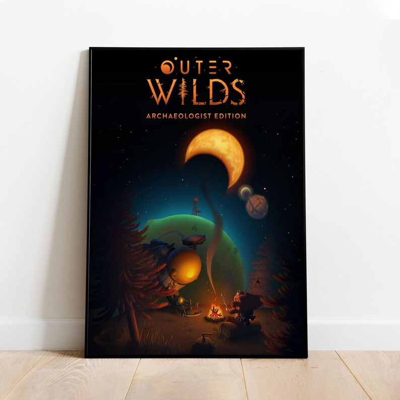 Outer Wilds Poster Brittle Hollow Wall Art Rolled Canvas Print High Quality Game Poster 2 - Etsy