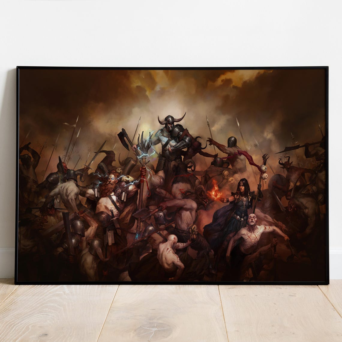 Diablo IV Poster Barbarian Girl Wall Art Rolled Canvas Print High ...