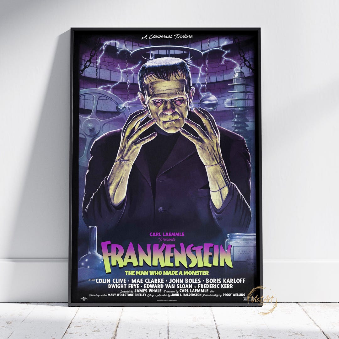 Frankenstein Poster Henry Frankenstein Wall Art Rolled Canvas Print ...