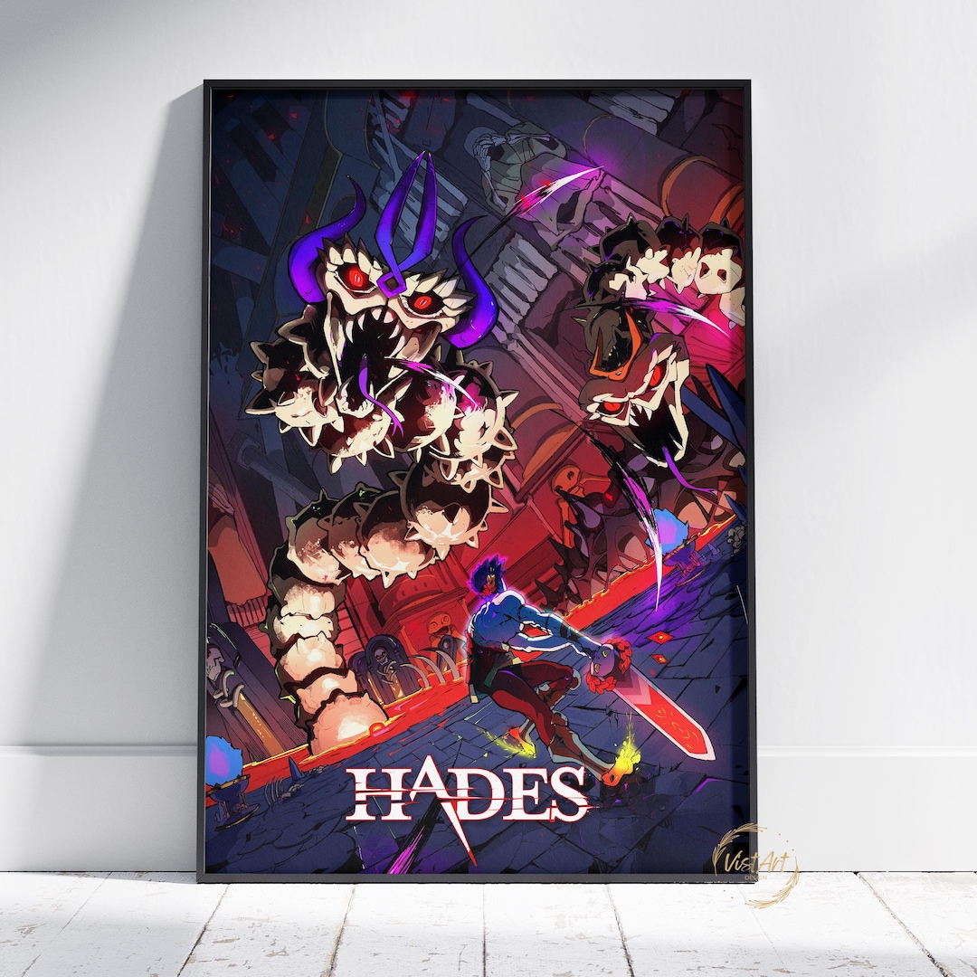 Hades Poster Zagreus Wall Art Rolled Canvas Print High Quality Game ...