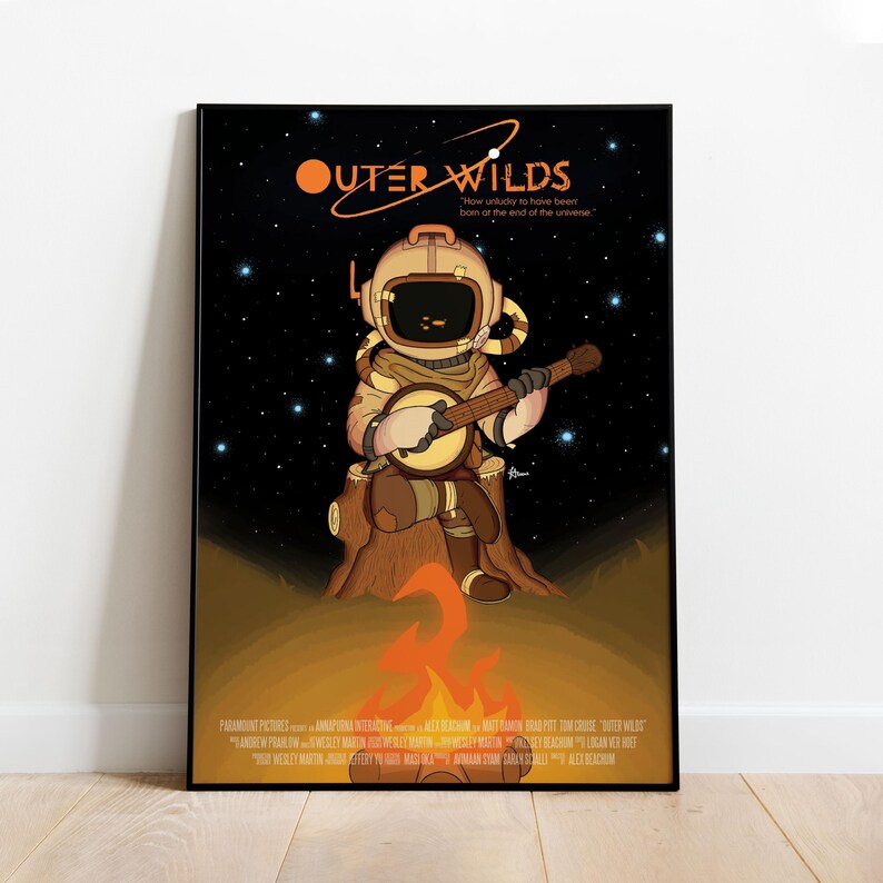 Outer Wilds Poster Brittle Hollow Wall Art Rolled Canvas Print High Quality Game Poster 2 - Etsy