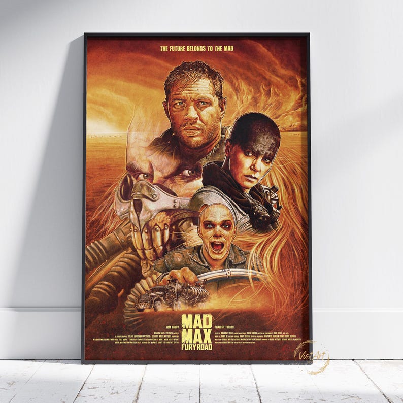 Mad Max: Fury Road Poster Max Rockatansky Wall Art Rolled Canvas Print ...