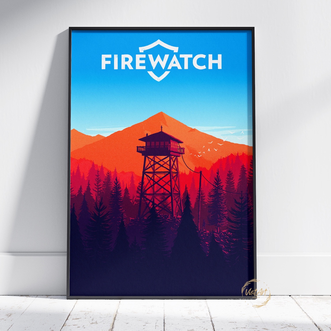 Firewatch Poster Adventure Game Wall Art Rolled Canvas Print High ...