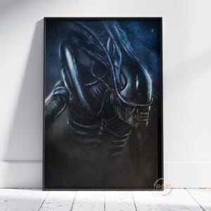 Alien Xenomorph Poster Aliens Wall Art Rolled Canvas Print High Quality ...