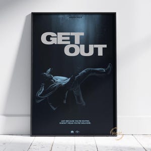 Get Out Poster Daniel Kaluuya Wall Art Rolled Canvas Print High Quality ...