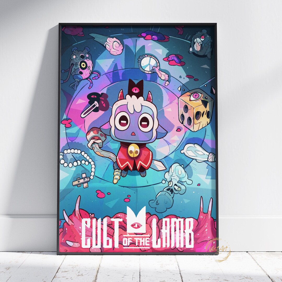 Cult of the Lamb Poster the Lamb Wall Art Rolled Canvas Print High ...