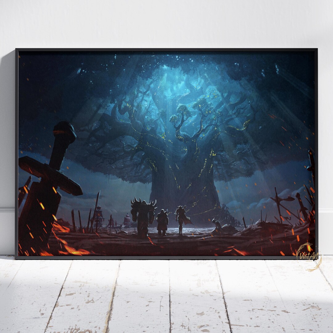 World of Warcraft Poster Shadowlands Wall Art Rolled Canvas Print High ...