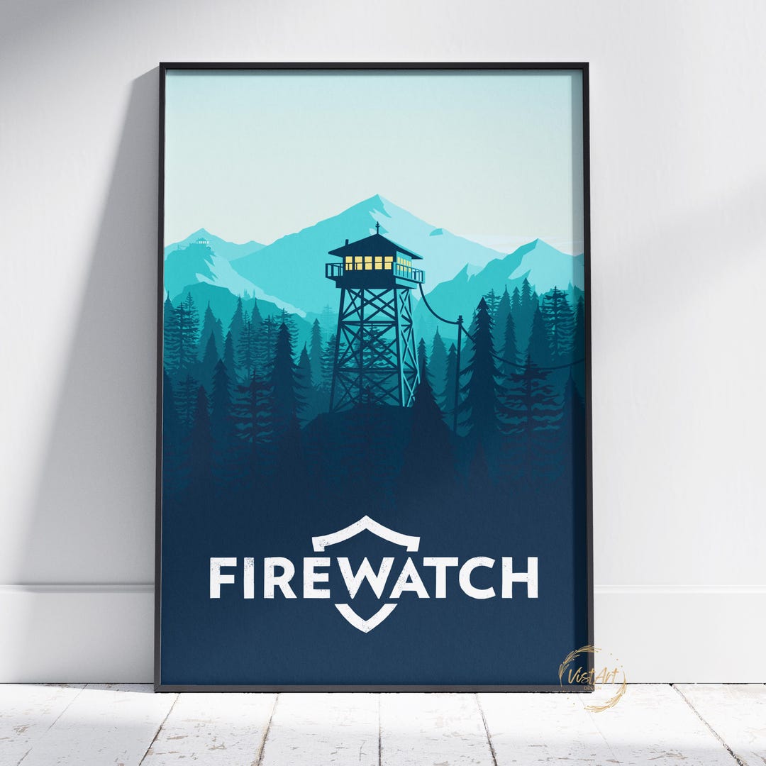 Firewatch Poster Adventure Game Wall Art Rolled Canvas Print High ...