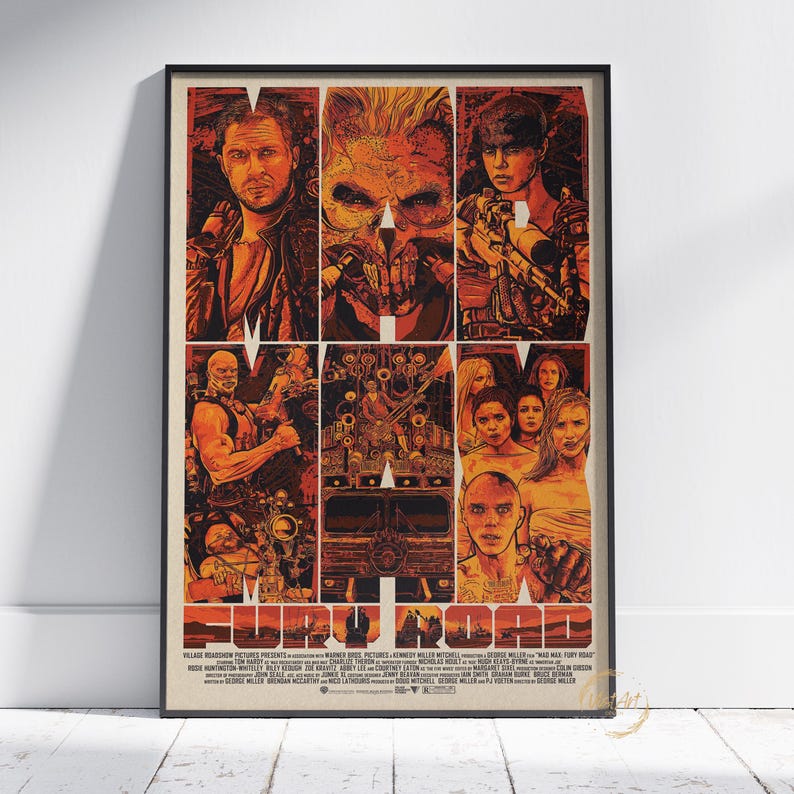 Mad Max: Fury Road Poster Max Rockatansky Wall Art Rolled Canvas Print ...
