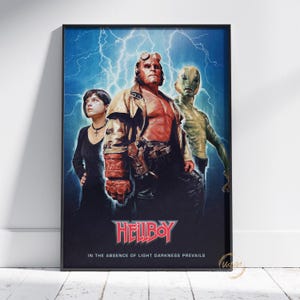 Hellboy Poster Ron Perlman Wall Art Rolled Canvas Print High Quality ...