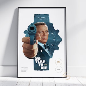 James Bond 007 Movie Poster Daniel Craig Wall Art Rolled Canvas Print ...
