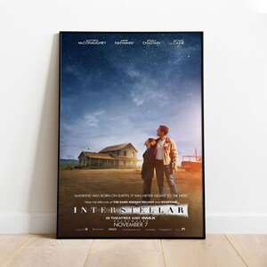 Interstellar Poster Cooper Wall Art Rolled Canvas Print High Quality ...
