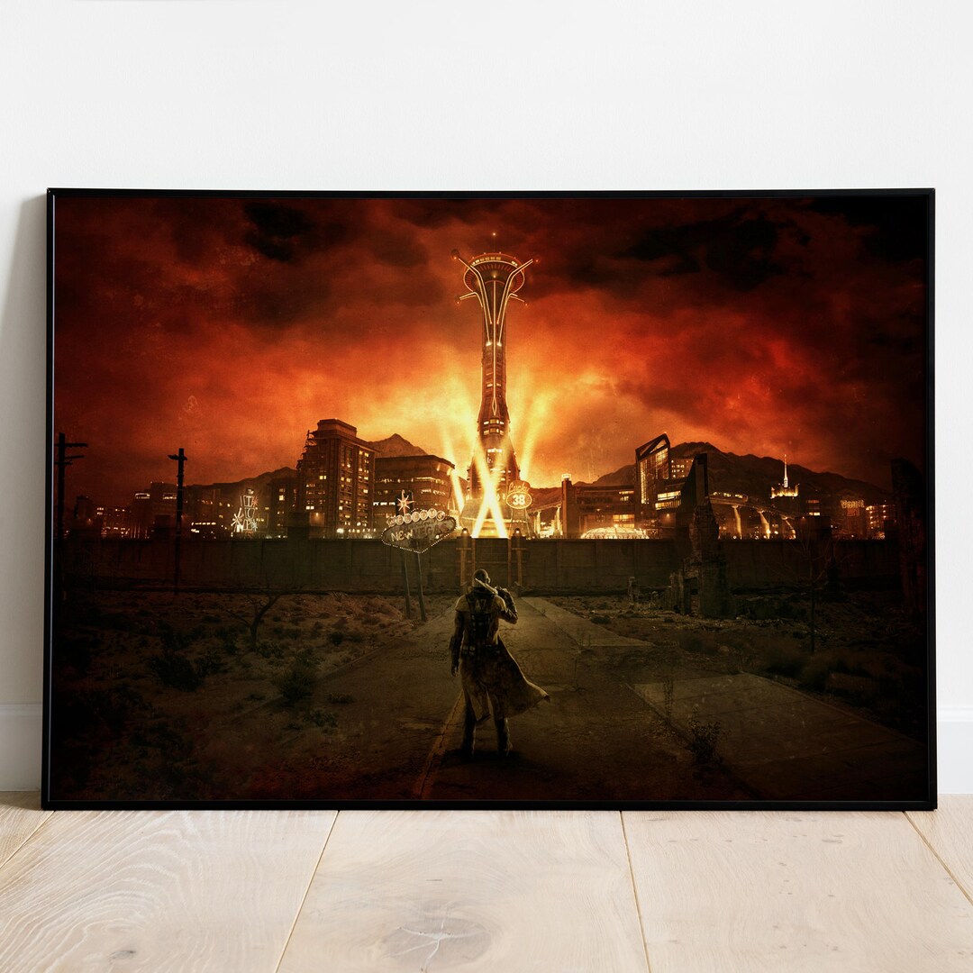 Fallout Game Poster New Vegas Wall Art Rolled Canvas Print High Quality ...
