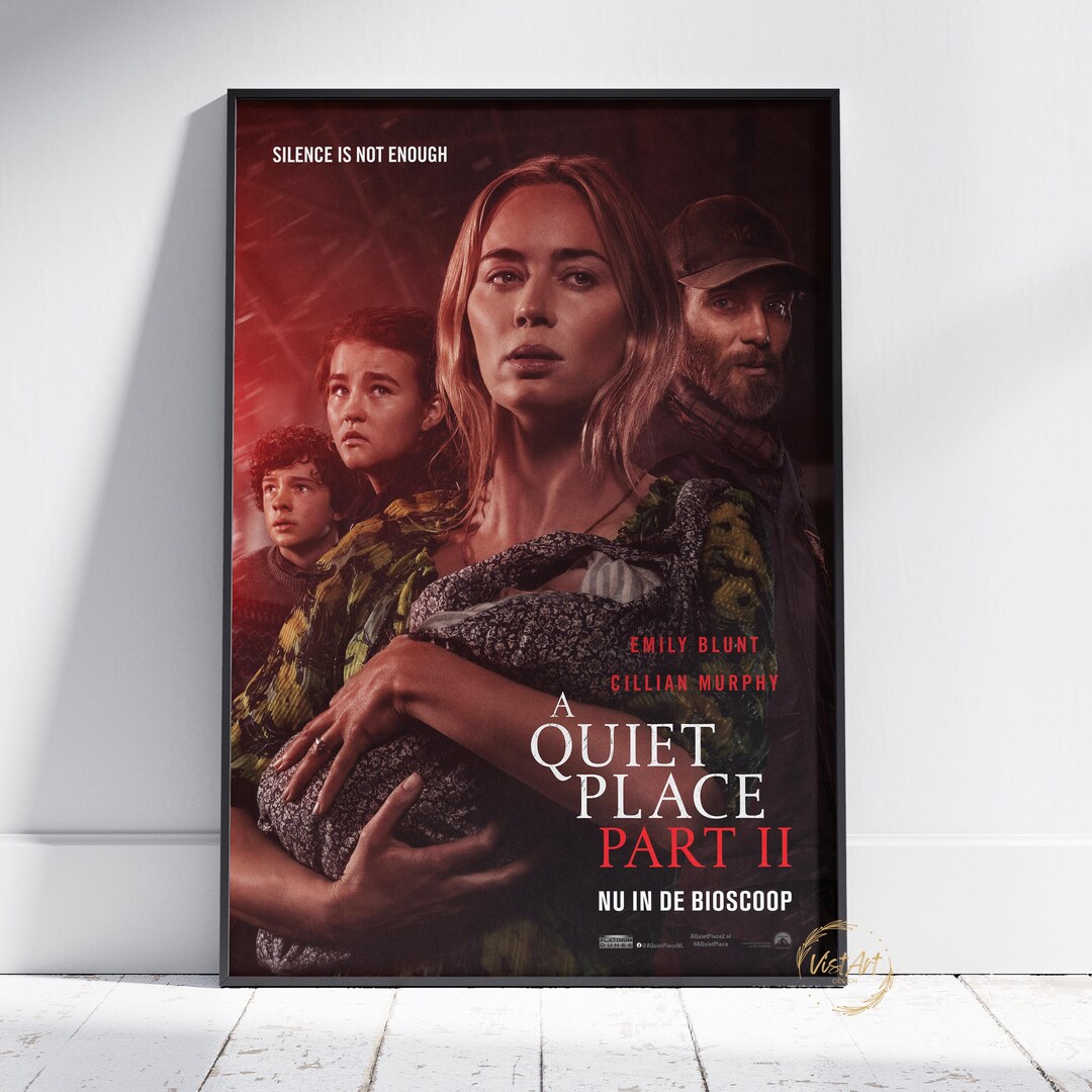 A Quiet Place Poster Emily Blunt Wall Art Rolled Canvas Print High ...