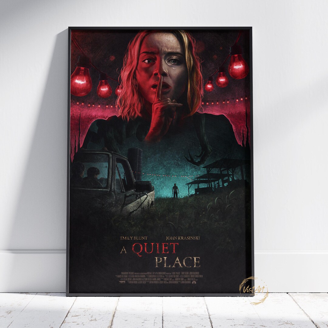 A Quiet Place Poster Emily Blunt Wall Art Rolled Canvas Print High ...