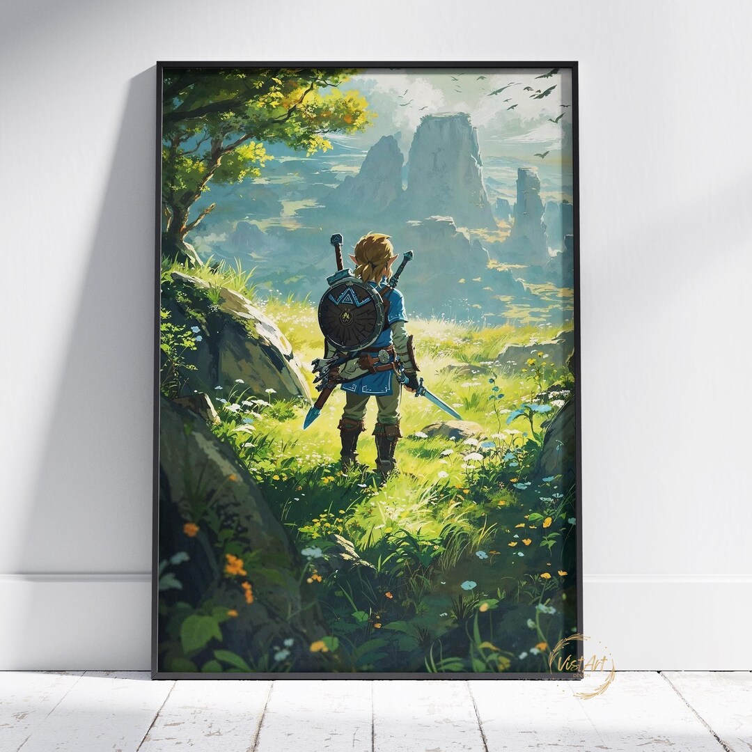 The Legend of Zelda Poster Breath of the Wild Wall Art Rolled Canvas ...