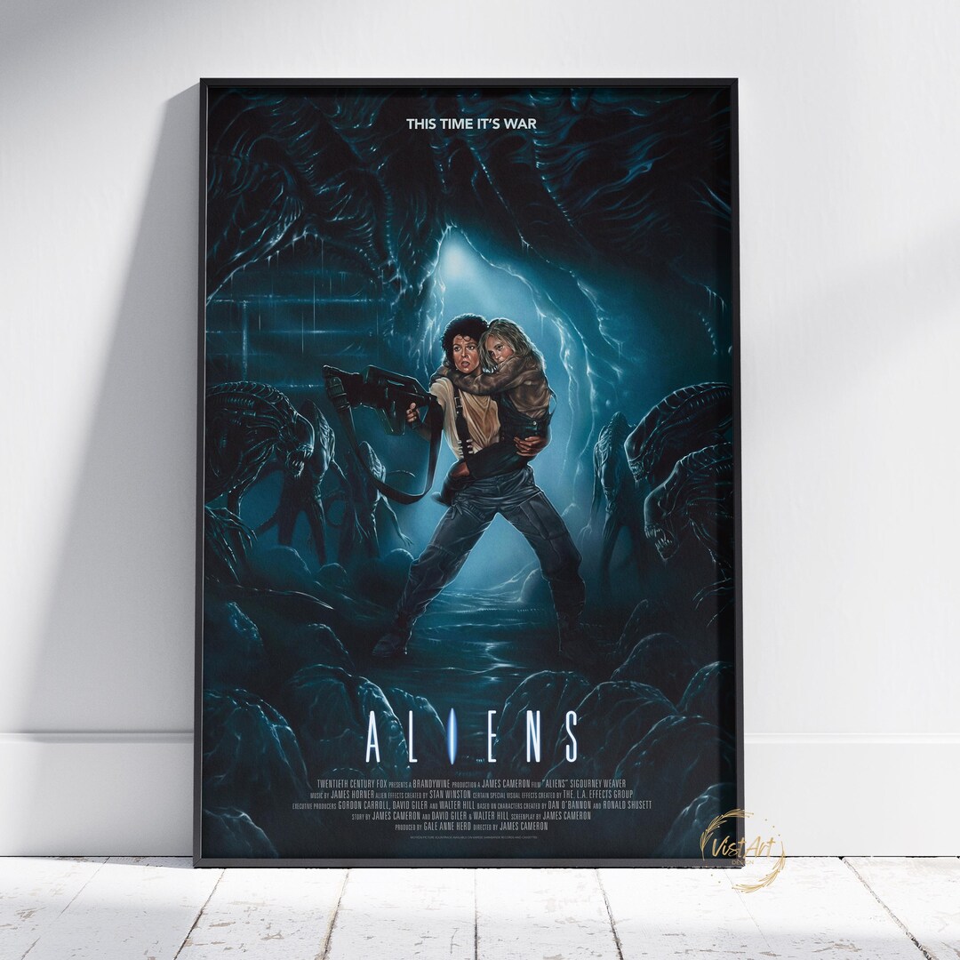 Alien Poster Ripley Wall Art Rolled Canvas Print High Quality Movie ...