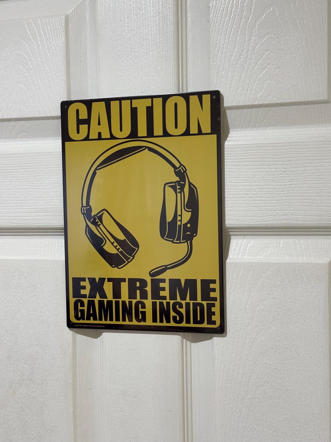 Caution: Extreme Gaming Inside Black and Yellow Gamer Sign Perfect for ...