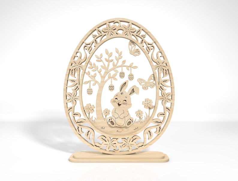 Easter Egg Tabletop SVG Bundle | Layered Bunny Spring Decor Laser Cut ...