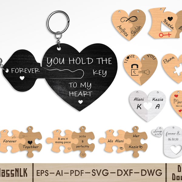 Wooden Wedding Keyrings - Etsy