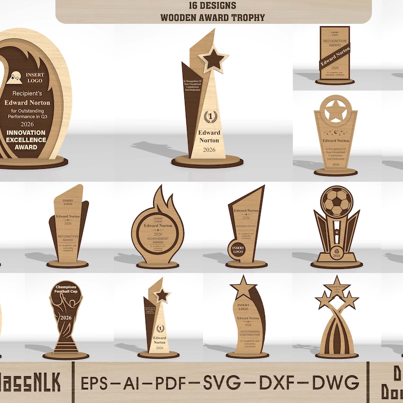 Laser Trophy Dxf - Etsy