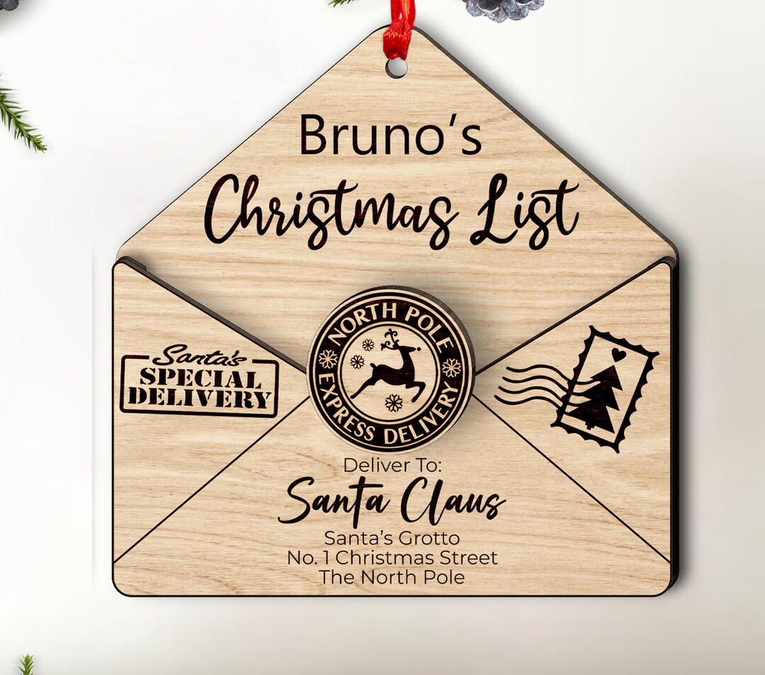 Letter to Santa Envelope Ornament Svg, Christmas Ornament Svg ...