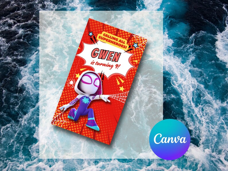 Editable Spiderman Spidey and Friends Spider Gwen Superhero Theme Hang ...