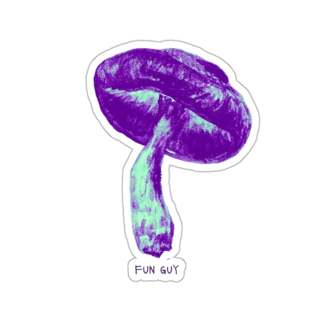 Fun Guy Fungi Kiss-cut Sticker | Psychedelic Original Mushroom Art ...