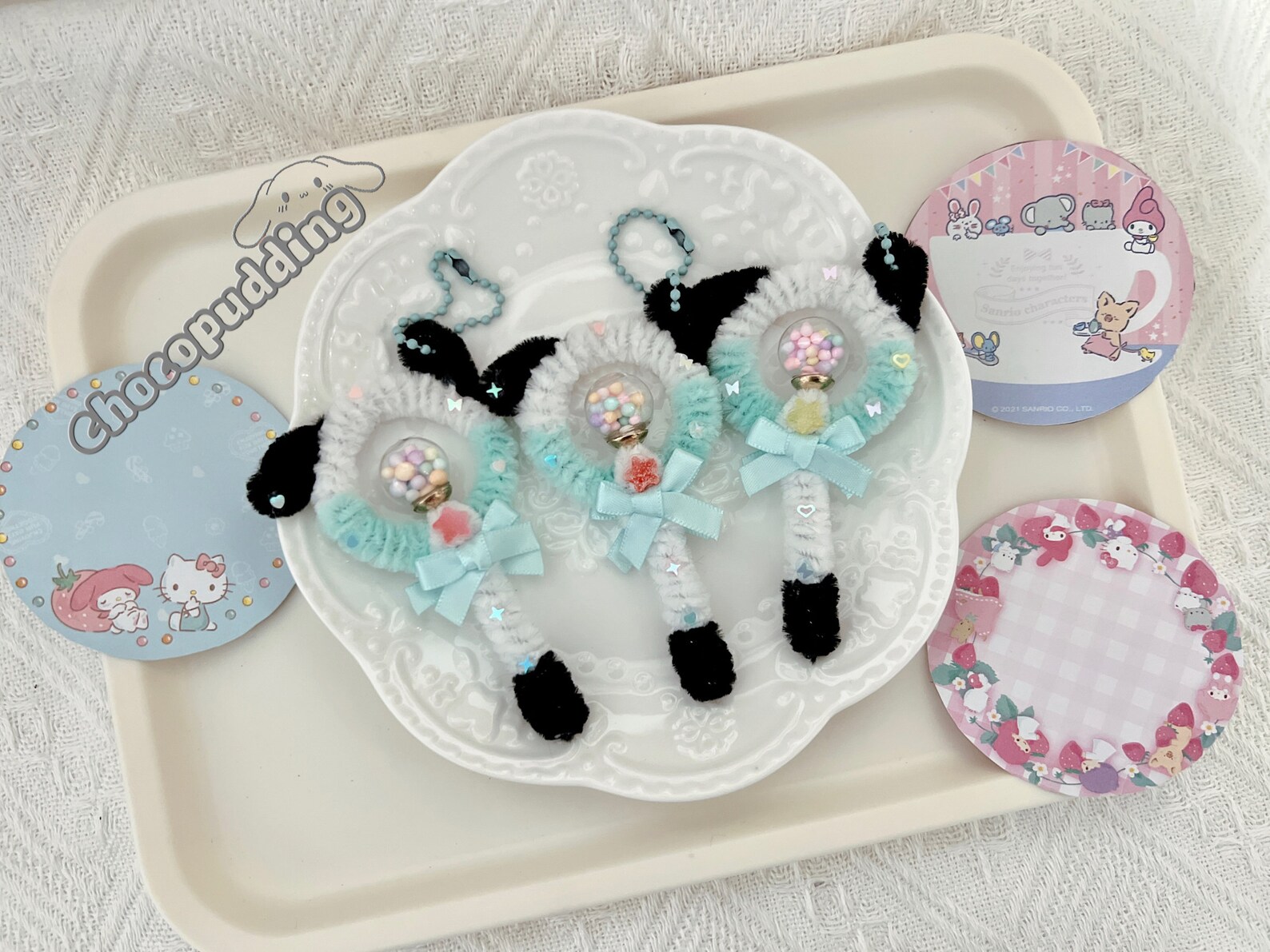 Handmade Pipe Cleaner Craft/ Fairy Wand Keychain/ Bag Charm/ Decoration ...