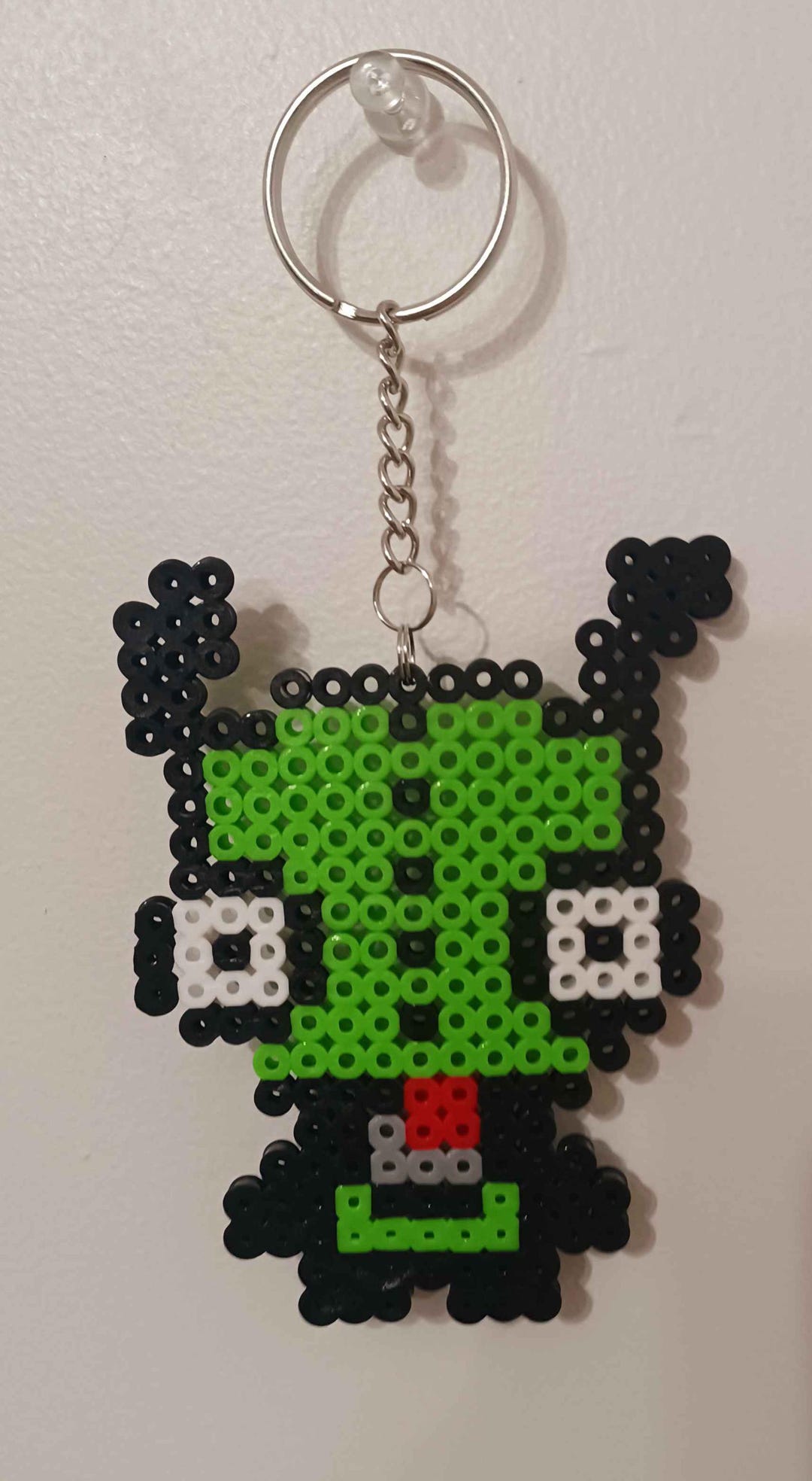 Gir From Invader Zim Inspired Perler Bead Keychain - Etsy
